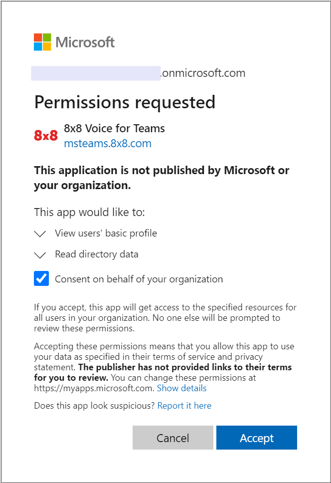 8x8 Voice for Teams Wizard