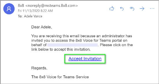 Access the 8x8 Voice for Microsoft Teams Admin Portal