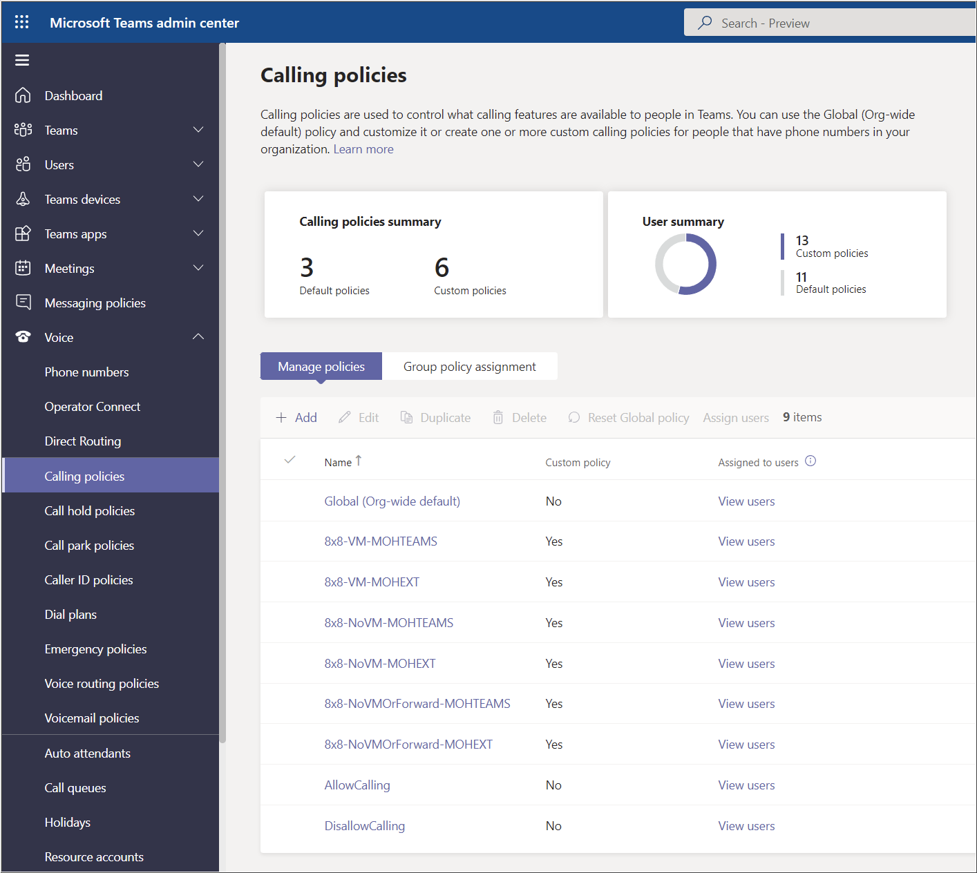 Configre your Service to Use either Teams or 8x8 Voicemail