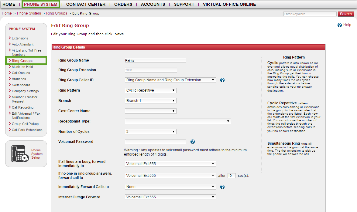 Assign Service Extensions to a Branch