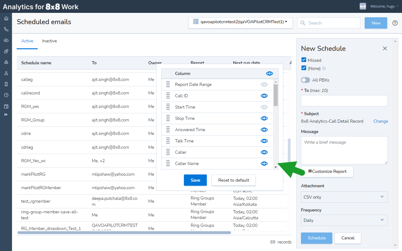 8x8 Virtual Office Analytics: check out features in previous releases