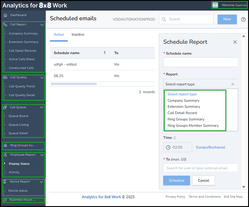 8x8 Analytics for Work - Grant Essentials and Supervisor access to 8x8 ...