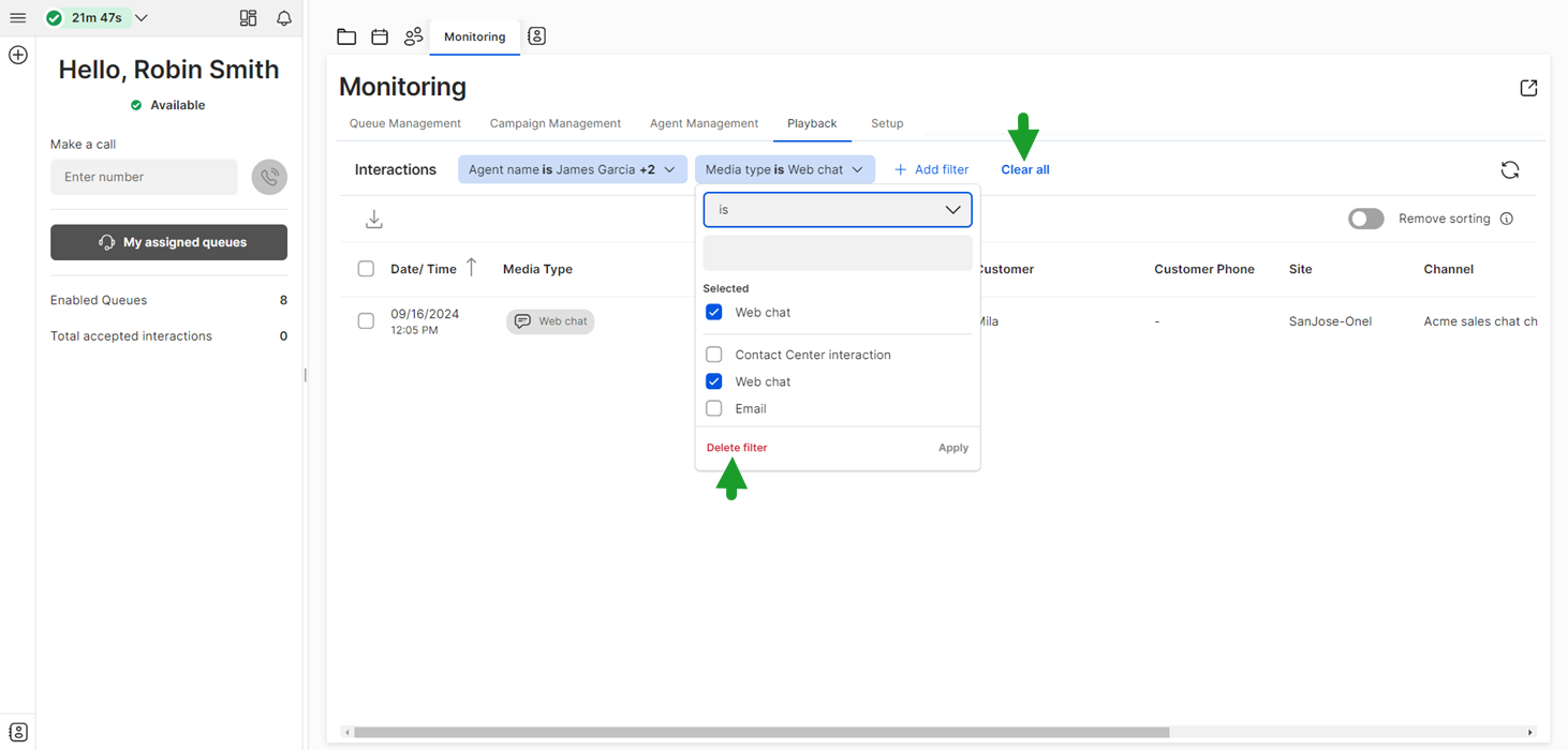 8x8 Agent Workspace for Supervisors—Retrieve agent call recordings 8x8 Agent Workspace for Supervisors—Retrieve agent call recordings
