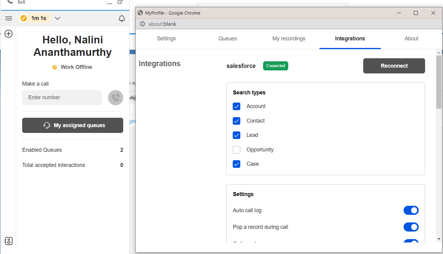 8x8 Contact Center for Salesforce—Configure email integration