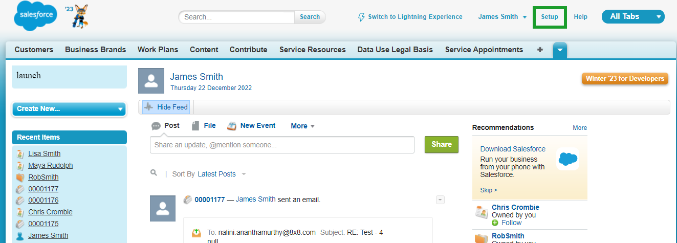 8x8 Contact Center for Salesforce—Configure email integration
