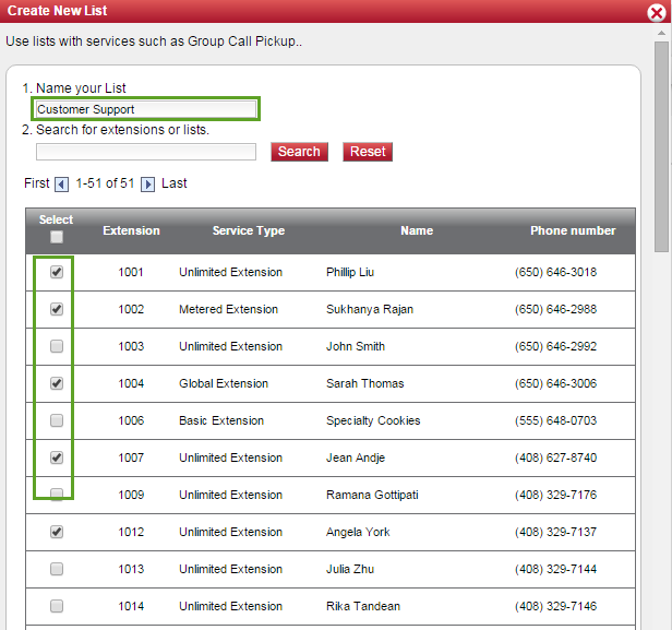 Set up Group Call Pickup